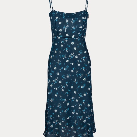Realisation Par | Dresses | Realisation Par Amelia Blue Floral Midi ...